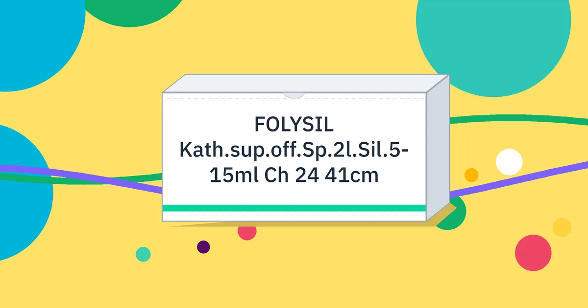 Symbolbild: Packung mit der Aufschrift FOLYSIL Kath.sup.off.Sp.2l.Sil.5-15ml Ch 24 41cm (PZN 00151762) – Verfügbarkeit und Bezug in Apotheken in Frankfurt am Main