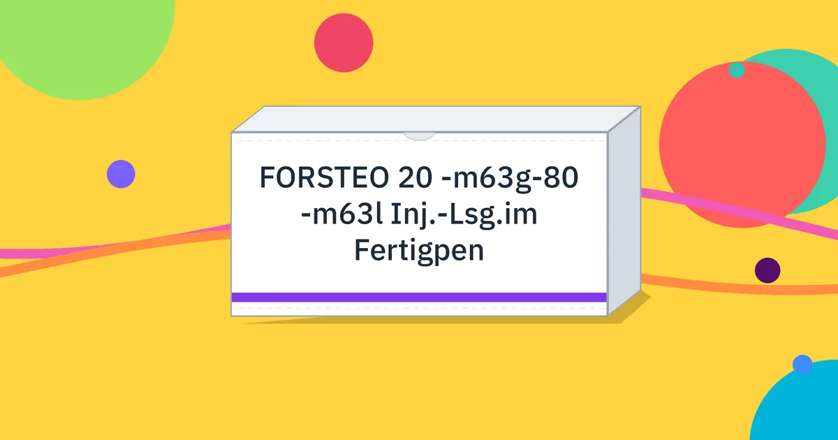 Symbolbild: Packung mit der Aufschrift FORSTEO 20 -m63g-80 -m63l Inj.-Lsg.im Fertigpen (PZN 06557614) – Verfügbarkeit und Bezug in Apotheken in Frankfurt am Main