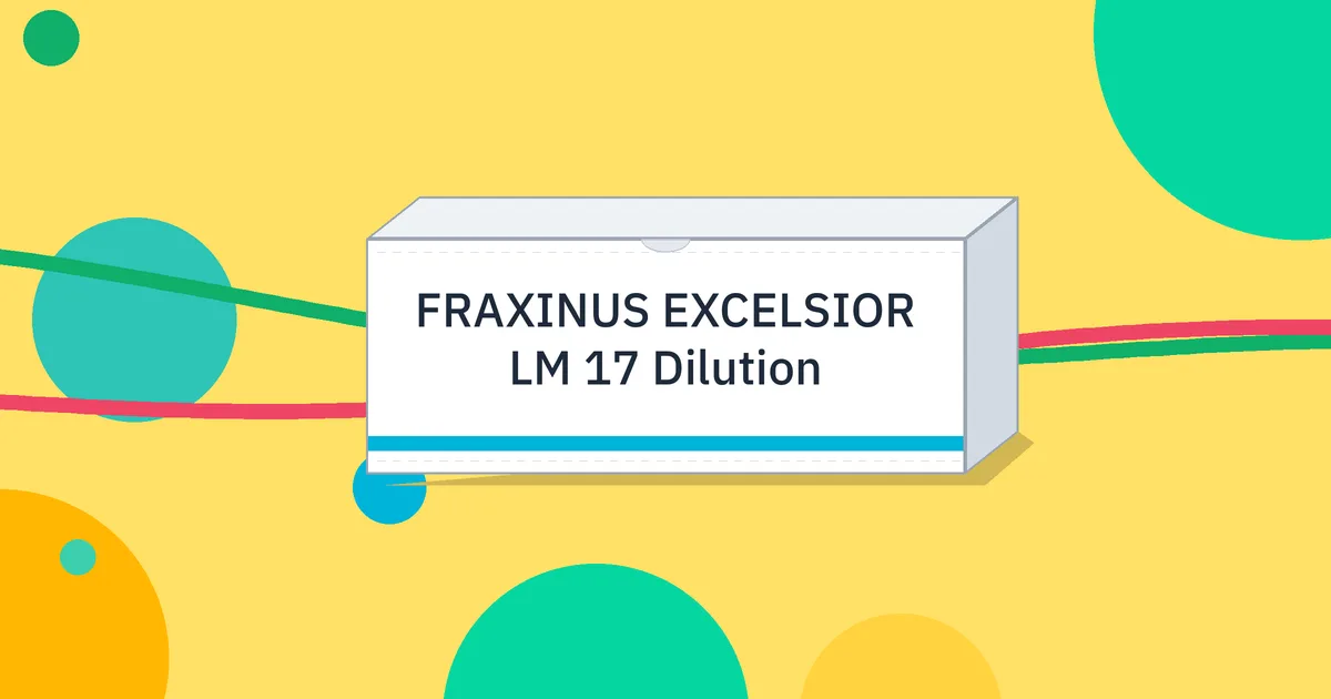 Symbolbild: Packung mit der Aufschrift FRAXINUS EXCELSIOR LM 17 Dilution (PZN 13492080) – Verfügbarkeit und Bezug in Apotheken in Frankfurt am Main
