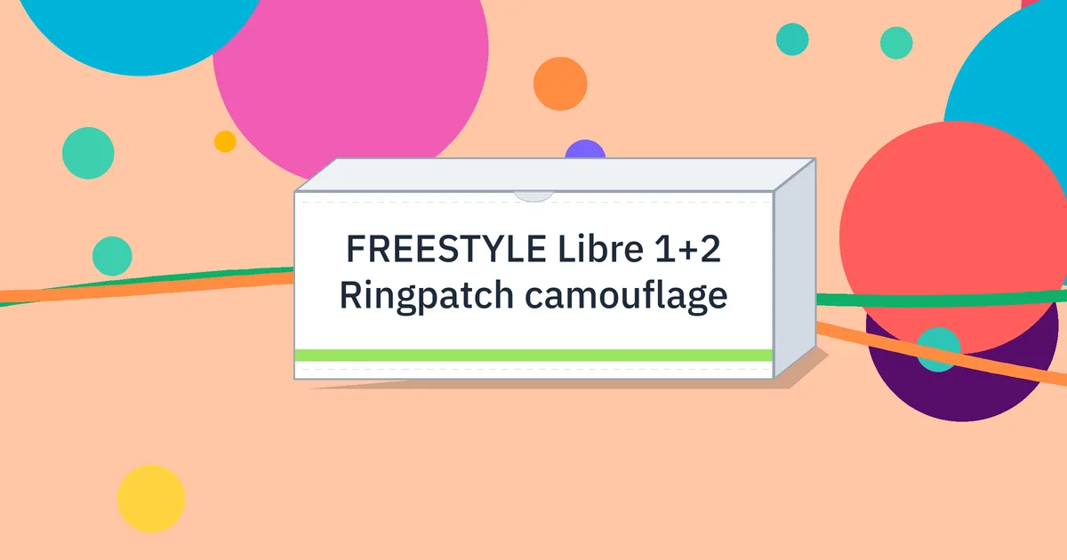 Symbolbild: Packung mit der Aufschrift FREESTYLE Libre 1+2 Ringpatch camouflage (PZN 19867322) – Verfügbarkeit und Bezug in Apotheken in Frankfurt am Main