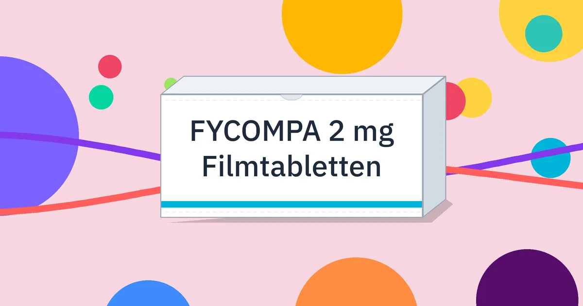Symbolbild: Packung mit der Aufschrift FYCOMPA 2 mg Filmtabletten (PZN 10709550) – Verfügbarkeit und Bezug in Apotheken in Frankfurt am Main