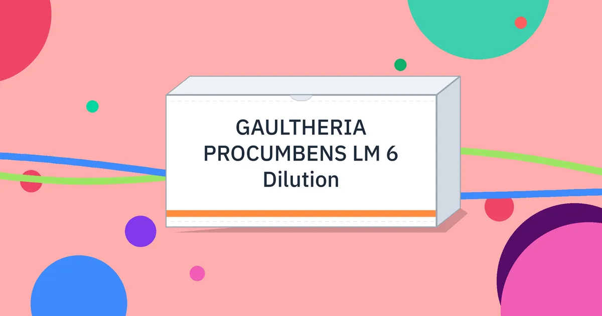 Symbolbild: Packung mit der Aufschrift GAULTHERIA PROCUMBENS LM 6 Dilution (PZN 13498906) – Verfügbarkeit und Bezug in Apotheken in Frankfurt am Main