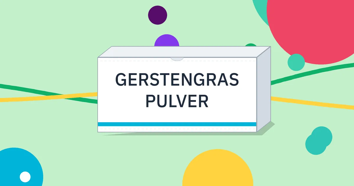 Symbolbild: Packung mit der Aufschrift GERSTENGRAS PULVER (PZN 18879984) – Verfügbarkeit und Bezug in Apotheken in Frankfurt am Main