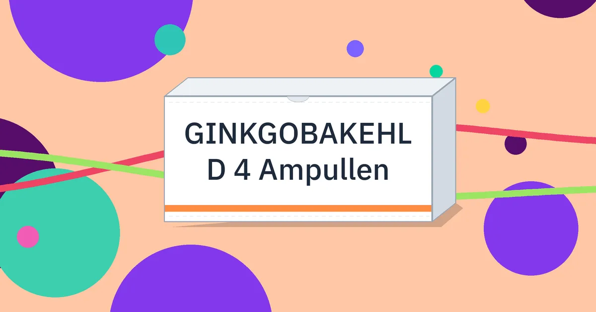 Symbolbild: Packung mit der Aufschrift GINKGOBAKEHL D 4 Ampullen (PZN 04525886) – Verfügbarkeit und Bezug in Apotheken in Frankfurt am Main