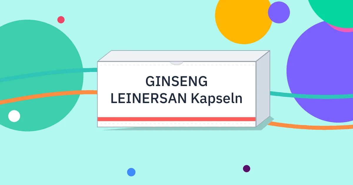 Symbolbild: Packung mit der Aufschrift GINSENG LEINERSAN Kapseln (PZN 19509657) – Verfügbarkeit und Bezug in Apotheken in Frankfurt am Main