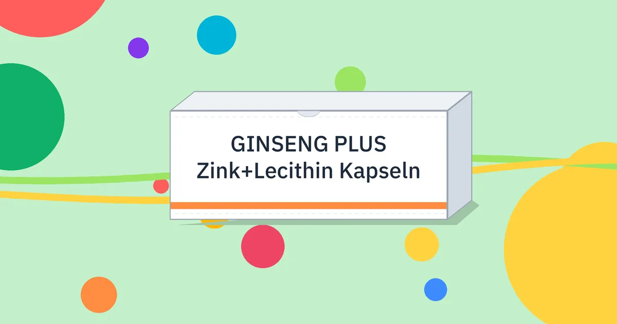 Symbolbild: Packung mit der Aufschrift GINSENG PLUS Zink+Lecithin Kapseln (PZN 09279564) – Verfügbarkeit und Bezug in Apotheken in Frankfurt am Main