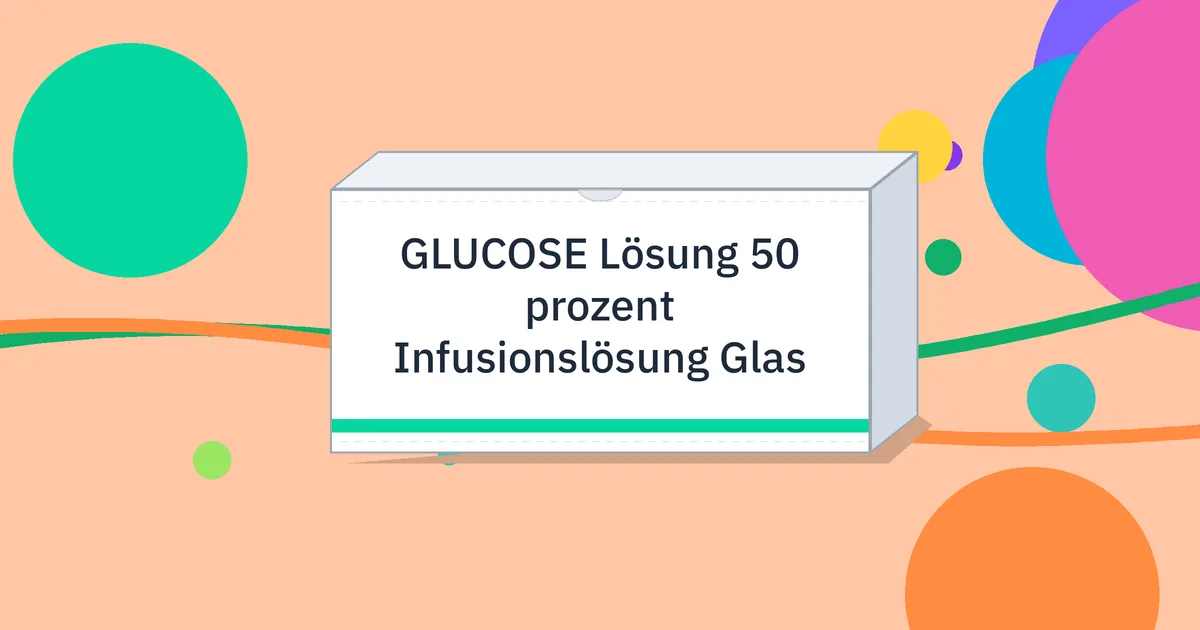Symbolbild: Packung mit der Aufschrift GLUCOSE Lösung 50 prozent Infusionslösung Glas (PZN 11133603) – Verfügbarkeit und Bezug in Apotheken in Frankfurt am Main