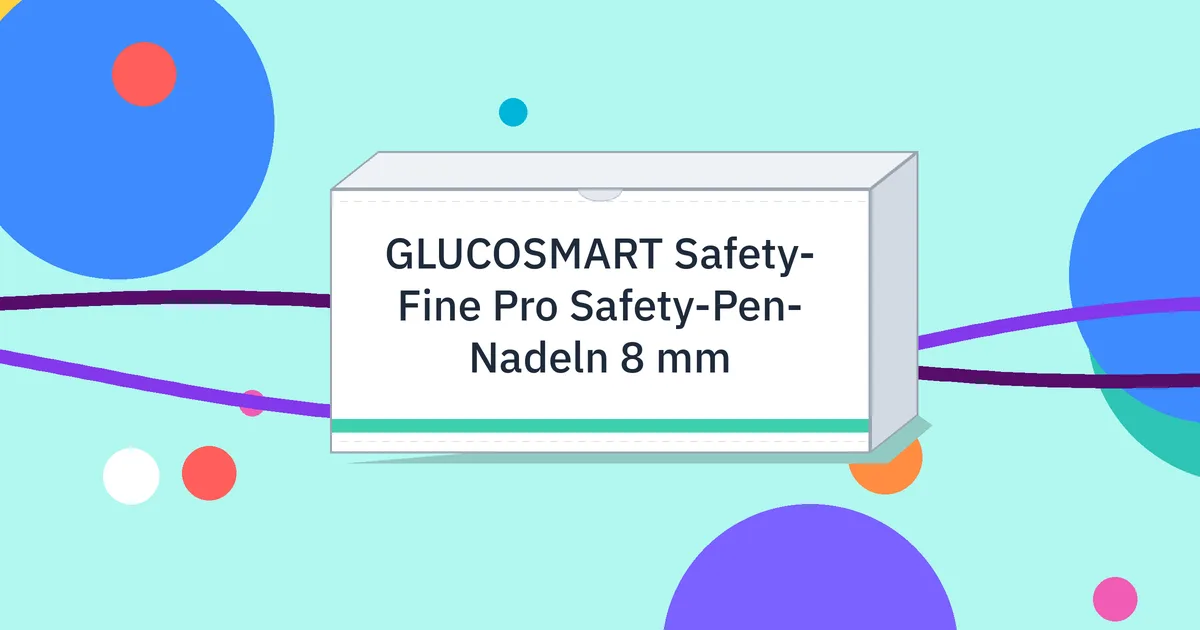 Symbolbild: Packung mit der Aufschrift GLUCOSMART Safety-Fine Pro Safety-Pen-Nadeln 8 mm (PZN 20383368) – Verfügbarkeit und Bezug in Apotheken in Frankfurt am Main