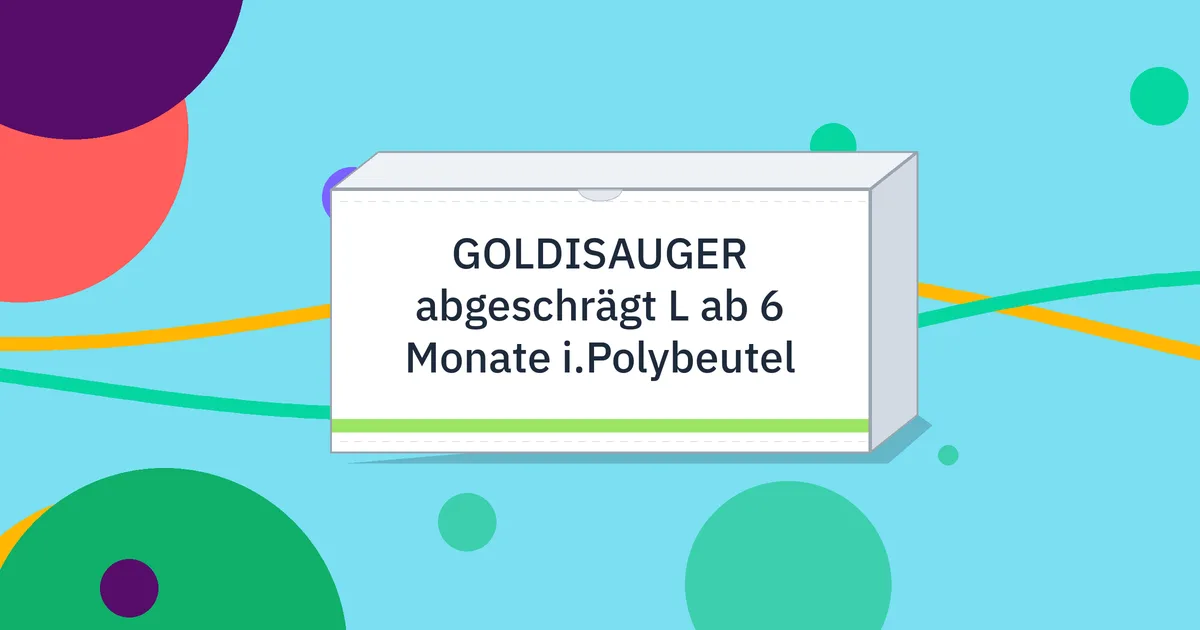Symbolbild: Packung mit der Aufschrift GOLDISAUGER abgeschrägt L ab 6 Monate i.Polybeutel (PZN 12542976) – Verfügbarkeit und Bezug in Apotheken in Frankfurt am Main