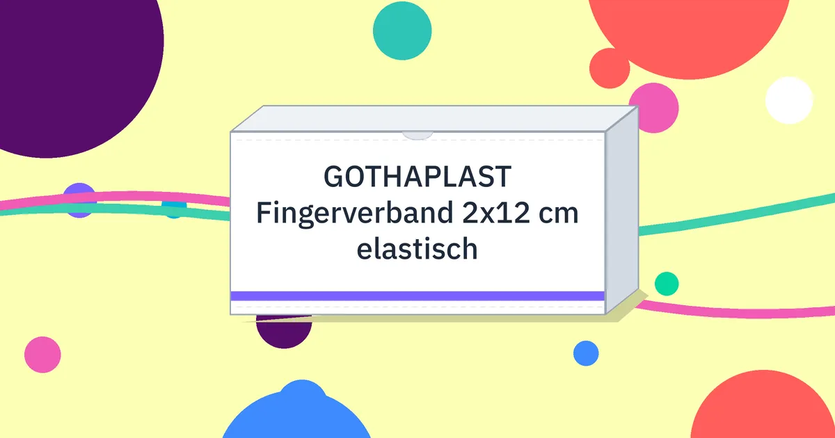 Symbolbild: Packung mit der Aufschrift GOTHAPLAST Fingerverband 2x12 cm elastisch (PZN 04409944) – Verfügbarkeit und Bezug in Apotheken in Frankfurt am Main