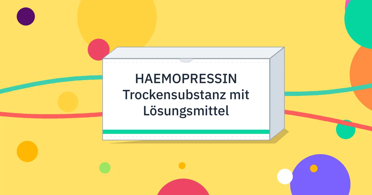 Symbolbild: Packung mit der Aufschrift HAEMOPRESSIN Trockensubstanz mit Lösungsmittel (PZN 00571257) – Verfügbarkeit und Bezug in Apotheken in Frankfurt am Main