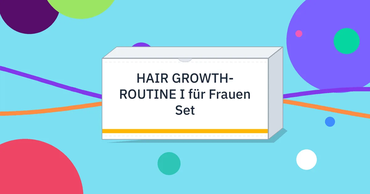 Symbolbild: Packung mit der Aufschrift HAIR GROWTH-ROUTINE I für Frauen Set (PZN 17862496) – Verfügbarkeit und Bezug in Apotheken in Frankfurt am Main