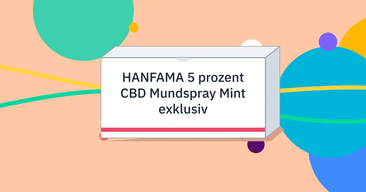 Symbolbild: Packung mit der Aufschrift HANFAMA 5 prozent CBD Mundspray Mint exklusiv (PZN 18048007) – Verfügbarkeit und Bezug in Apotheken in Frankfurt am Main