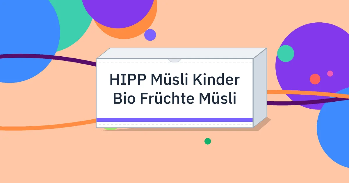 Symbolbild: Packung mit der Aufschrift HIPP Müsli Kinder Bio Früchte Müsli (PZN 09096645) – Verfügbarkeit und Bezug in Apotheken in Frankfurt am Main