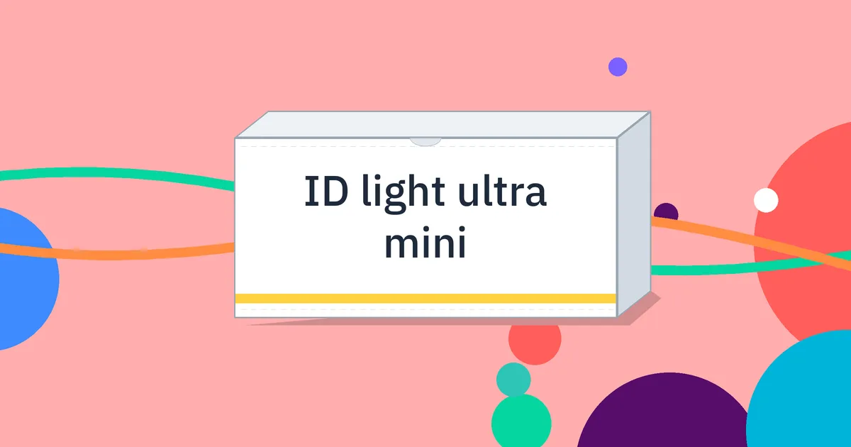 Symbolbild: Packung mit der Aufschrift ID light ultra mini (PZN 09895814) – Verfügbarkeit und Bezug in Apotheken in Frankfurt am Main