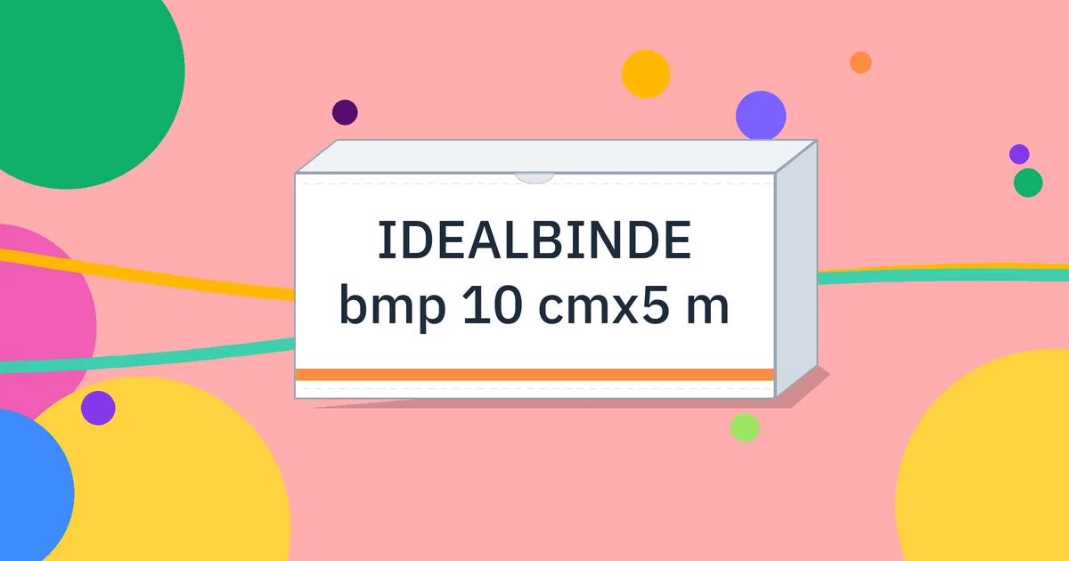 Symbolbild: Packung mit der Aufschrift IDEALBINDE bmp 10 cmx5 m (PZN 12656898) – Verfügbarkeit und Bezug in Apotheken in Frankfurt am Main