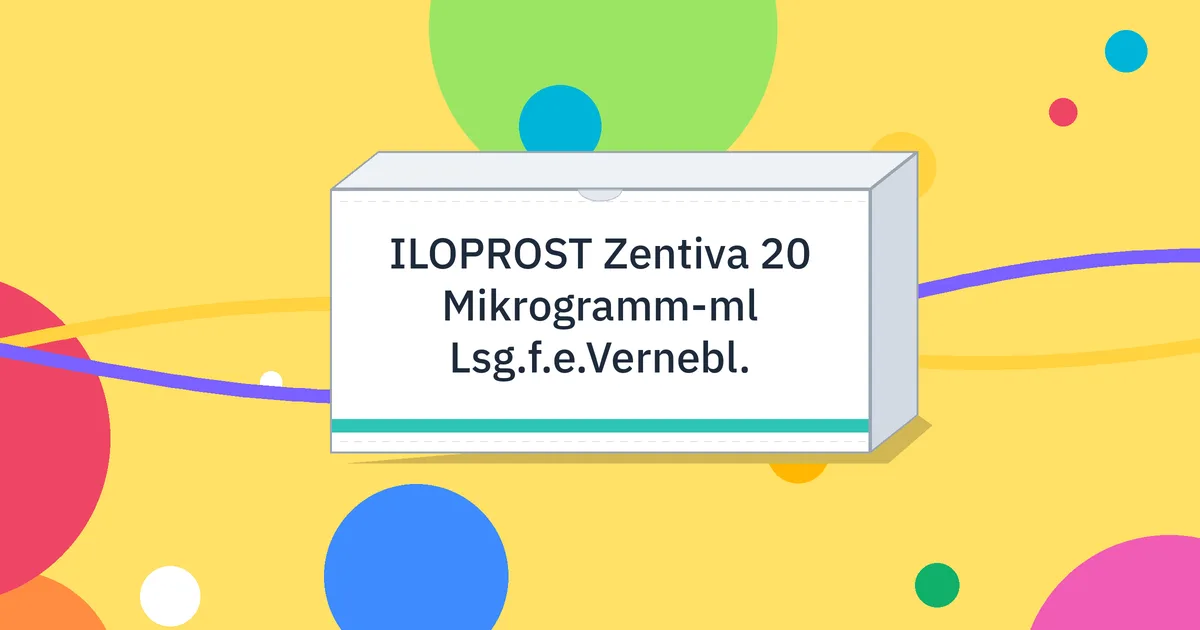 Symbolbild: Packung mit der Aufschrift ILOPROST Zentiva 20 Mikrogramm-ml Lsg.f.e.Vernebl. (PZN 16890467) – Verfügbarkeit und Bezug in Apotheken in Frankfurt am Main