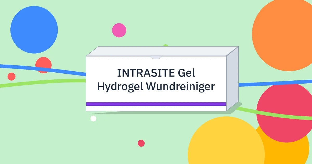 Symbolbild: Packung mit der Aufschrift INTRASITE Gel Hydrogel Wundreiniger (PZN 17434613) – Verfügbarkeit und Bezug in Apotheken in Frankfurt am Main