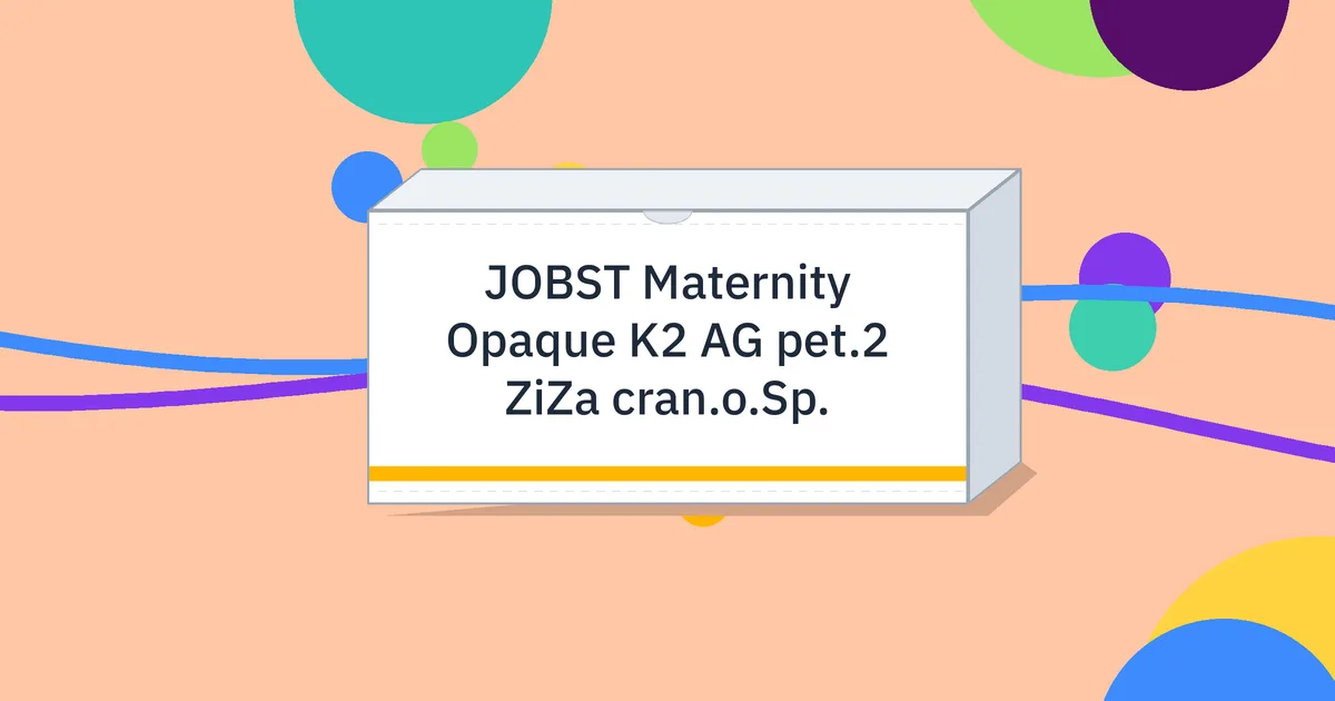 Symbolbild: Packung mit der Aufschrift JOBST Maternity Opaque K2 AG pet.2 ZiZa cran.o.Sp. (PZN 15858378) – Verfügbarkeit und Bezug in Apotheken in Frankfurt am Main