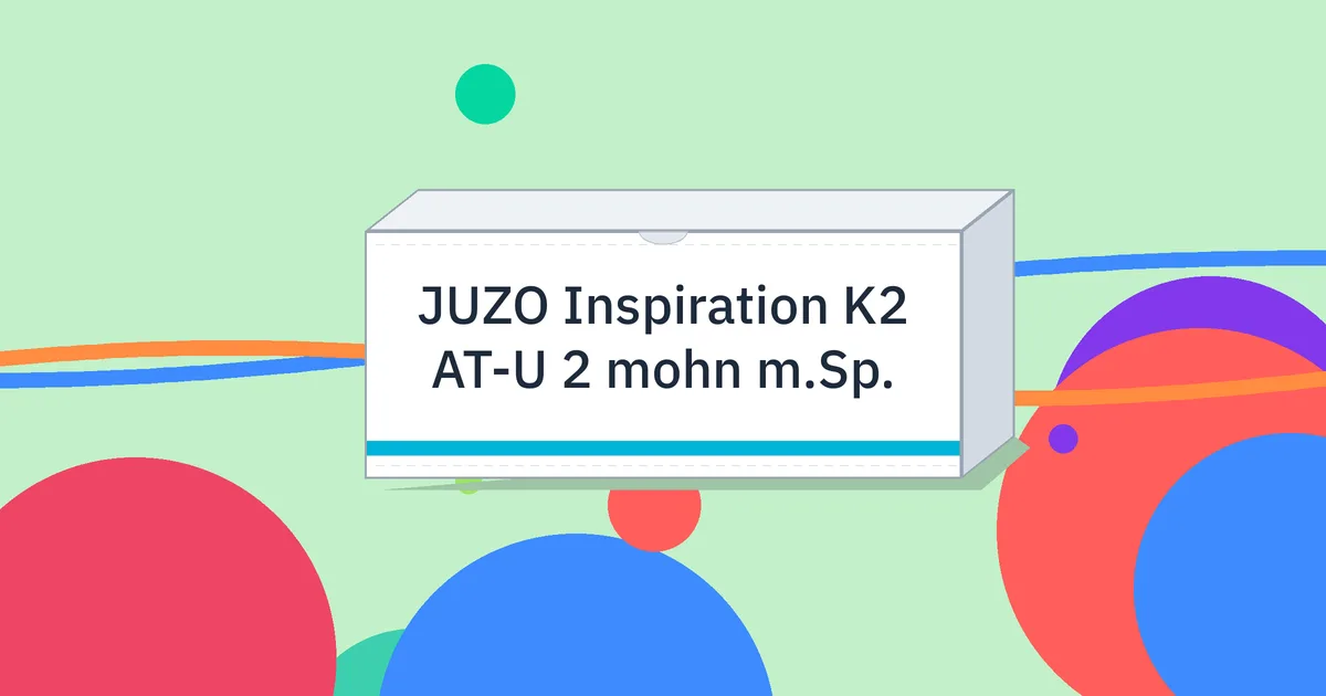 Symbolbild: Packung mit der Aufschrift JUZO Inspiration K2 AT-U 2 mohn m.Sp. (PZN 14927568) – Verfügbarkeit und Bezug in Apotheken in Frankfurt am Main
