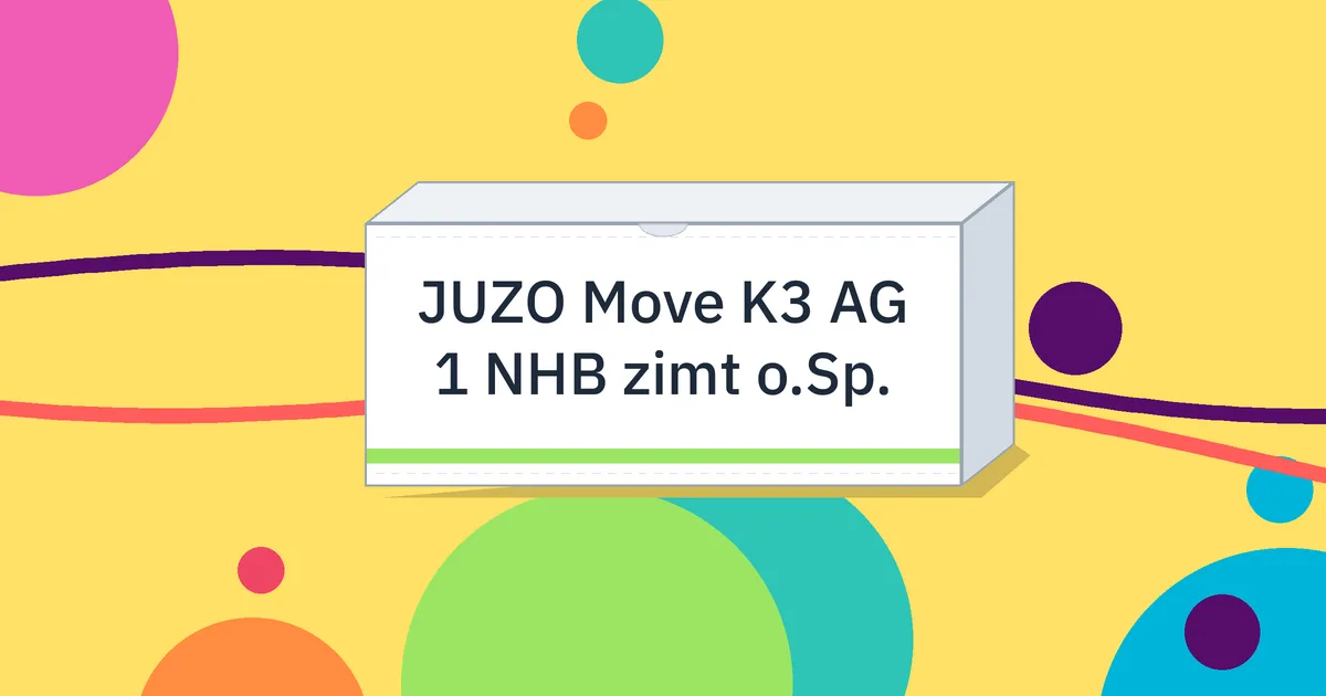 Symbolbild: Packung mit der Aufschrift JUZO Move K3 AG 1 NHB zimt o.Sp. (PZN 18577148) – Verfügbarkeit und Bezug in Apotheken in Frankfurt am Main