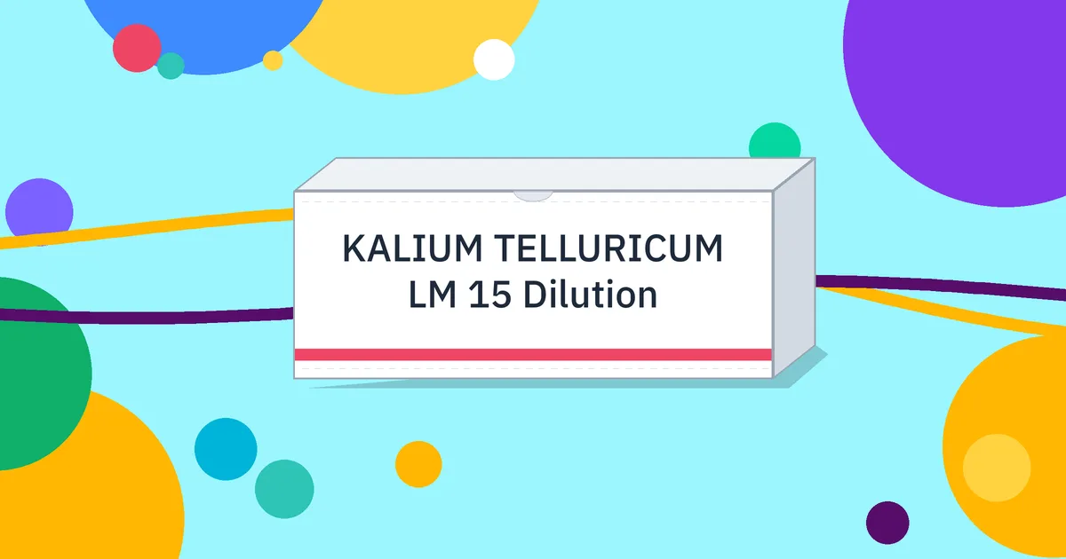 Symbolbild: Packung mit der Aufschrift KALIUM TELLURICUM LM 15 Dilution (PZN 12927268) – Verfügbarkeit und Bezug in Apotheken in Frankfurt am Main