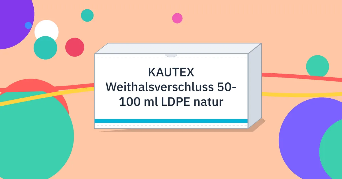 Symbolbild: Packung mit der Aufschrift KAUTEX Weithalsverschluss 50-100 ml LDPE natur (PZN 18222592) – Verfügbarkeit und Bezug in Apotheken in Frankfurt am Main