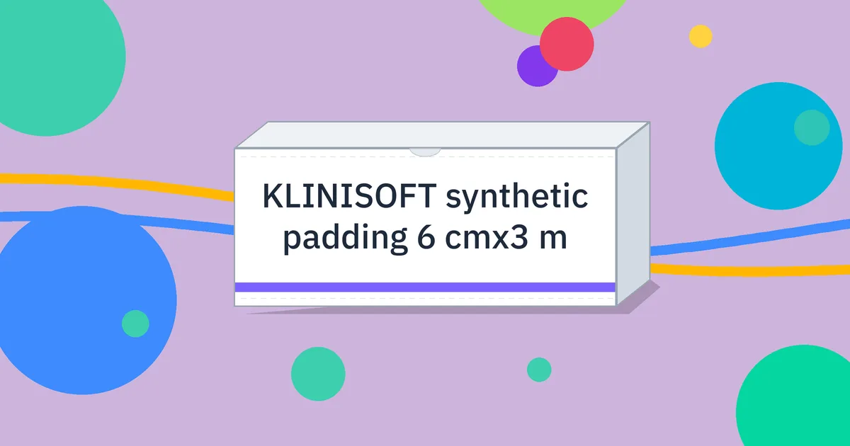 Symbolbild: Packung mit der Aufschrift KLINISOFT synthetic padding 6 cmx3 m (PZN 16505133) – Verfügbarkeit und Bezug in Apotheken in Frankfurt am Main
