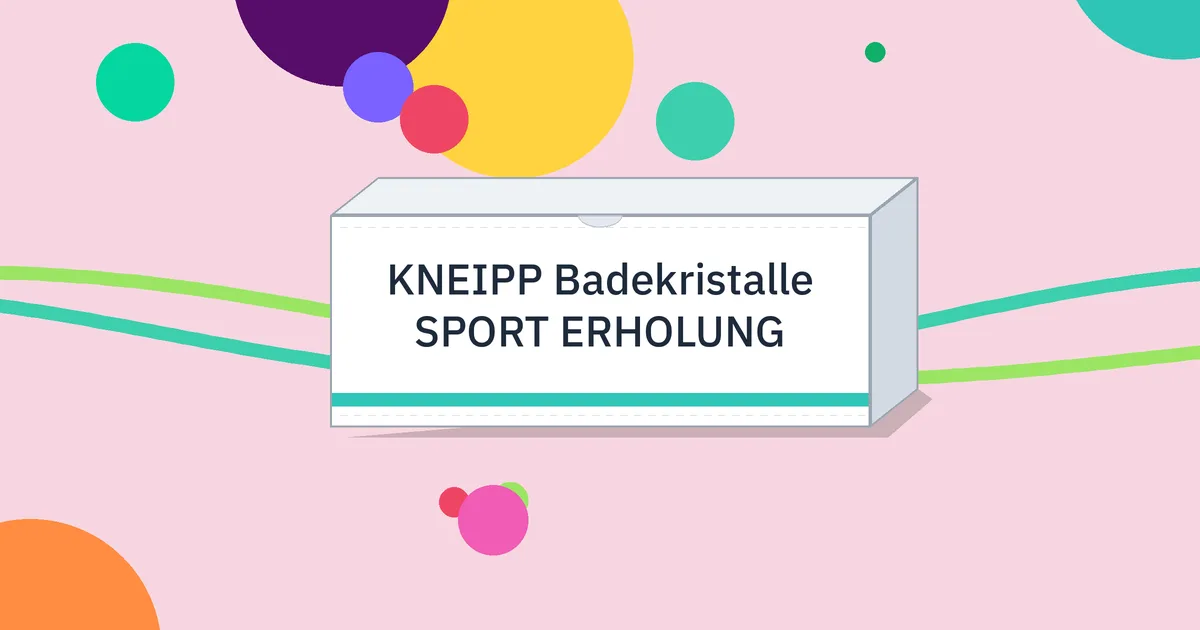 Symbolbild: Packung mit der Aufschrift KNEIPP Badekristalle SPORT ERHOLUNG (PZN 17841287) – Verfügbarkeit und Bezug in Apotheken in Frankfurt am Main