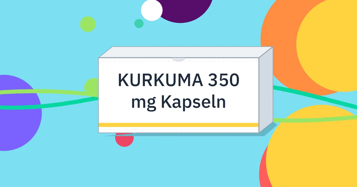Symbolbild: Packung mit der Aufschrift KURKUMA 350 mg Kapseln (PZN 17192096) – Verfügbarkeit und Bezug in Apotheken in Frankfurt am Main