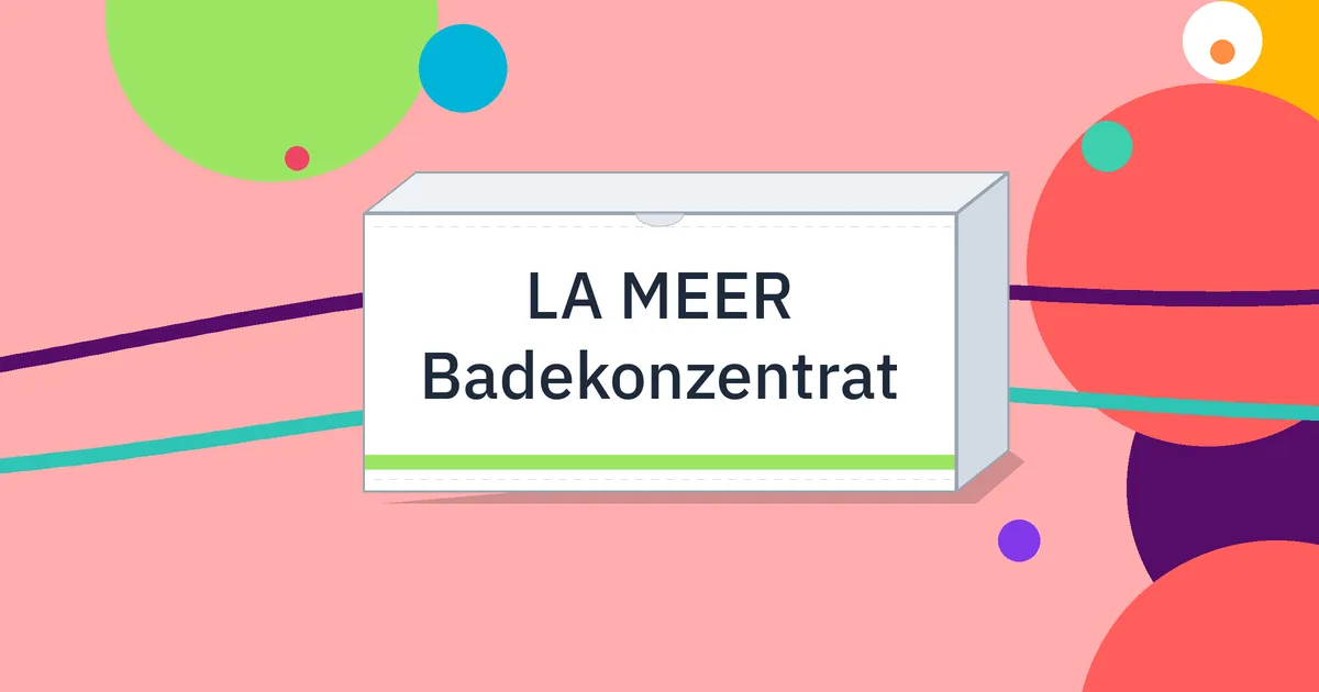 Symbolbild: Packung mit der Aufschrift LA MEER Badekonzentrat (PZN 02575934) – Verfügbarkeit und Bezug in Apotheken in Frankfurt am Main