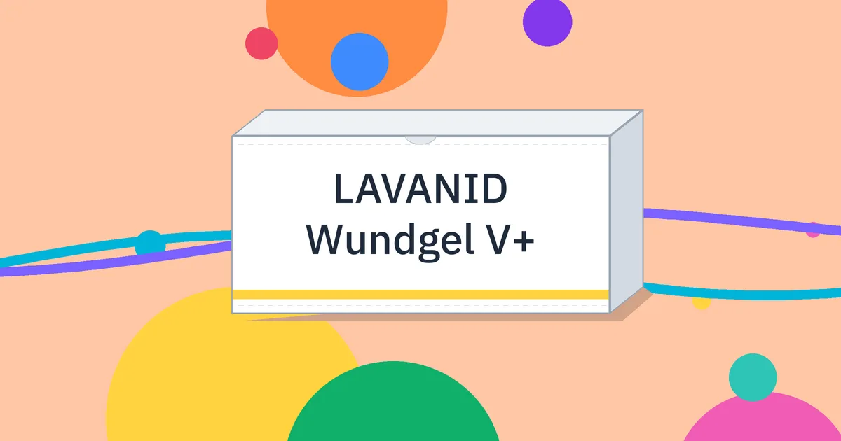Symbolbild: Packung mit der Aufschrift LAVANID Wundgel V+ (PZN 13576925) – Verfügbarkeit und Bezug in Apotheken in Frankfurt am Main