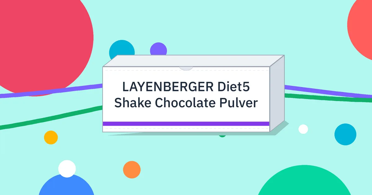 Symbolbild: Packung mit der Aufschrift LAYENBERGER Diet5 Shake Chocolate Pulver (PZN 18270941) – Verfügbarkeit und Bezug in Apotheken in Frankfurt am Main