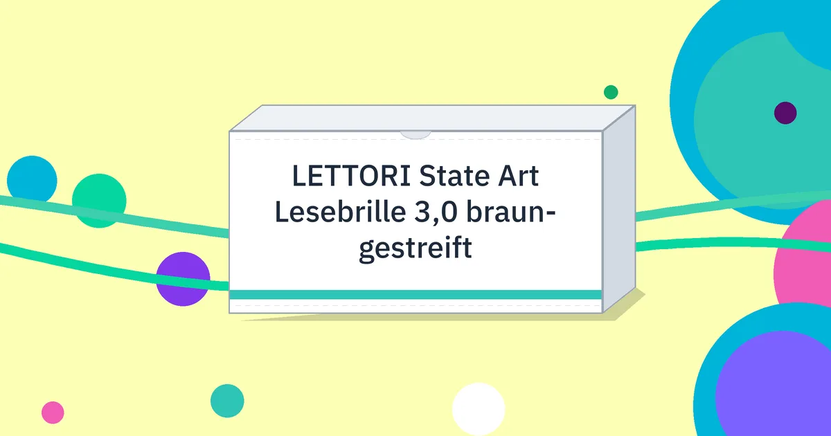 Symbolbild: Packung mit der Aufschrift LETTORI State Art Lesebrille 3,0 braun-gestreift (PZN 11118271) – Verfügbarkeit und Bezug in Apotheken in Frankfurt am Main