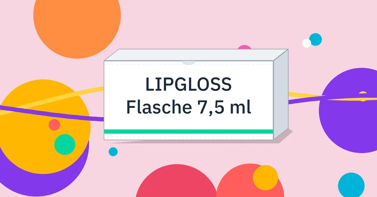 Symbolbild: Packung mit der Aufschrift LIPGLOSS Flasche 7,5 ml (PZN 11730894) – Verfügbarkeit und Bezug in Apotheken in Frankfurt am Main