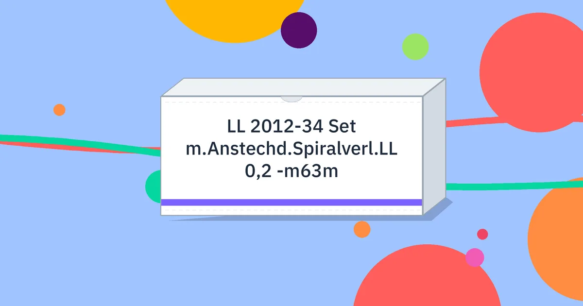 Symbolbild: Packung mit der Aufschrift LL 2012-34 Set m.Anstechd.Spiralverl.LL 0,2 -m63m (PZN 14404617) – Verfügbarkeit und Bezug in Apotheken in Frankfurt am Main