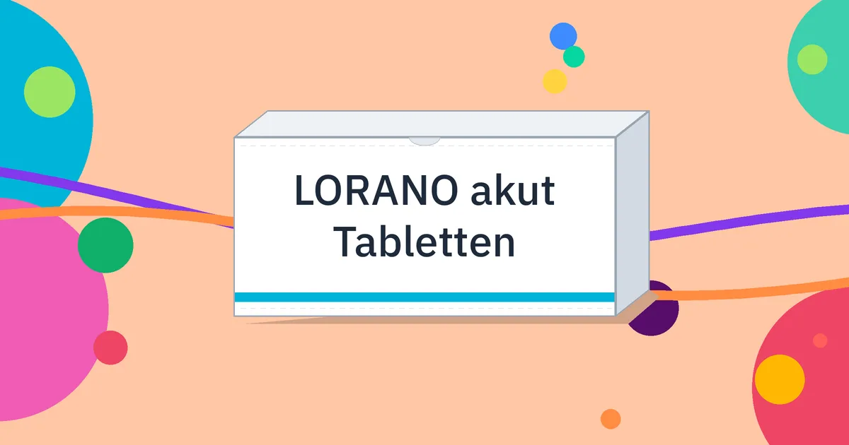 Symbolbild: Packung mit der Aufschrift LORANO akut Tabletten (PZN 07222904) – Verfügbarkeit und Bezug in Apotheken in Frankfurt am Main