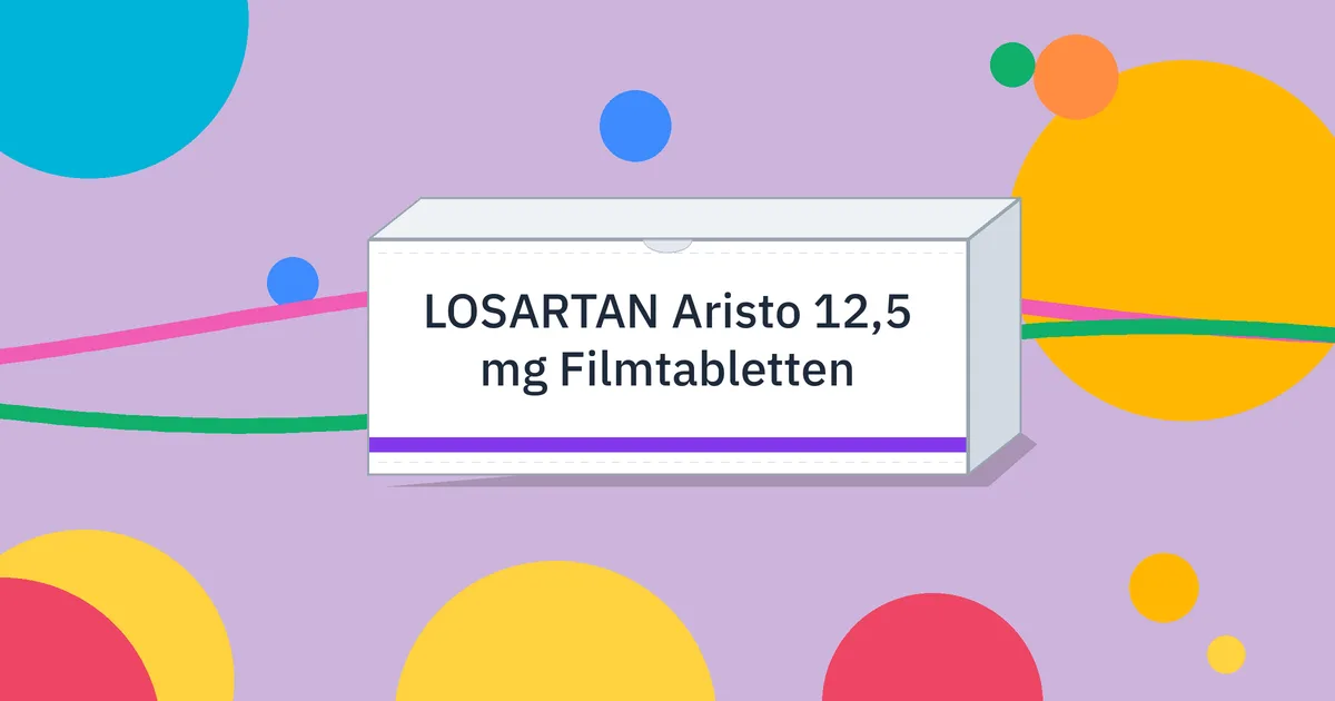 Symbolbild: Packung mit der Aufschrift LOSARTAN Aristo 12,5 mg Filmtabletten (PZN 06903269) – Verfügbarkeit und Bezug in Apotheken in Frankfurt am Main