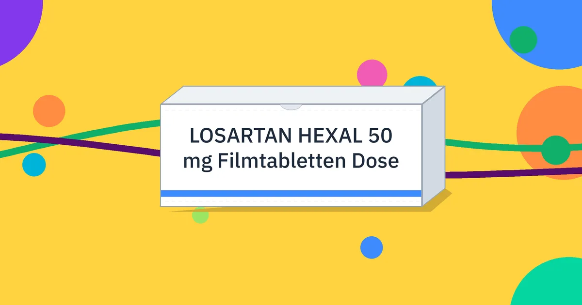Symbolbild: Packung mit der Aufschrift LOSARTAN HEXAL 50 mg Filmtabletten Dose (PZN 17420769) – Verfügbarkeit und Bezug in Apotheken in Frankfurt am Main