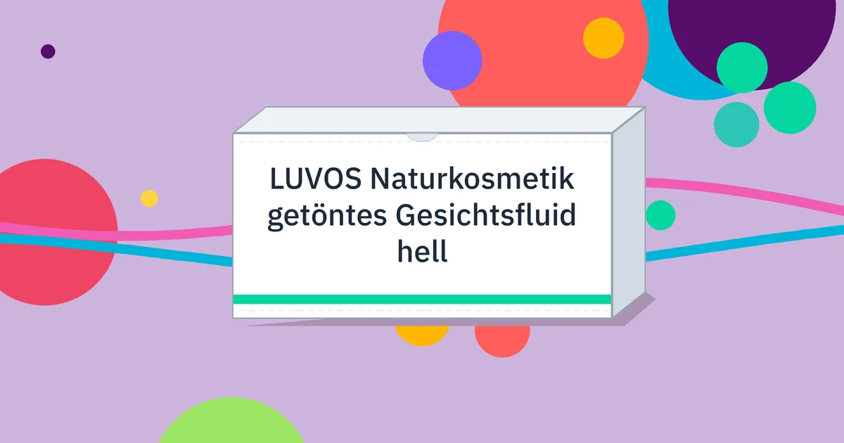 Symbolbild: Packung mit der Aufschrift LUVOS Naturkosmetik getöntes Gesichtsfluid hell (PZN 09488440) – Verfügbarkeit und Bezug in Apotheken in Frankfurt am Main