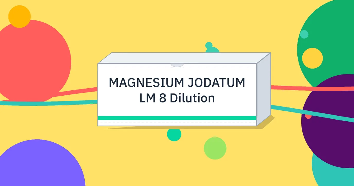 Symbolbild: Packung mit der Aufschrift MAGNESIUM JODATUM LM 8 Dilution (PZN 12937870) – Verfügbarkeit und Bezug in Apotheken in Frankfurt am Main