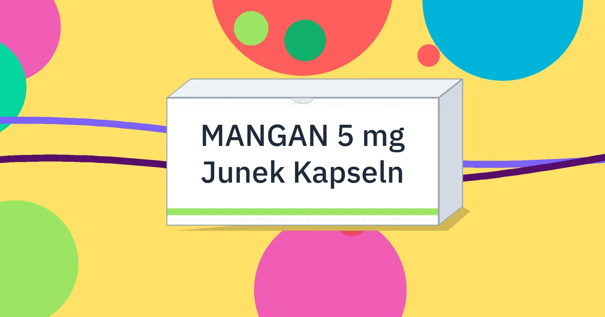 Symbolbild: Packung mit der Aufschrift MANGAN 5 mg Junek Kapseln (PZN 10062769) – Verfügbarkeit und Bezug in Apotheken in Frankfurt am Main