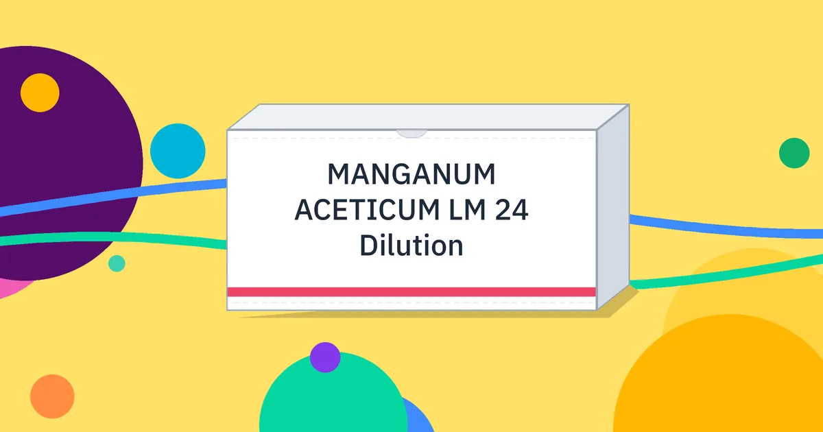 Symbolbild: Packung mit der Aufschrift MANGANUM ACETICUM LM 24 Dilution (PZN 12942517) – Verfügbarkeit und Bezug in Apotheken in Frankfurt am Main