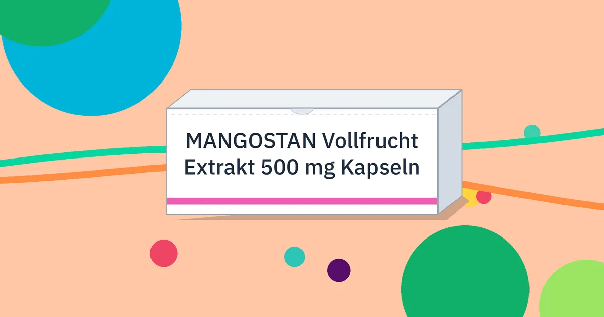 Symbolbild: Packung mit der Aufschrift MANGOSTAN Vollfrucht Extrakt 500 mg Kapseln (PZN 10992965) – Verfügbarkeit und Bezug in Apotheken in Frankfurt am Main