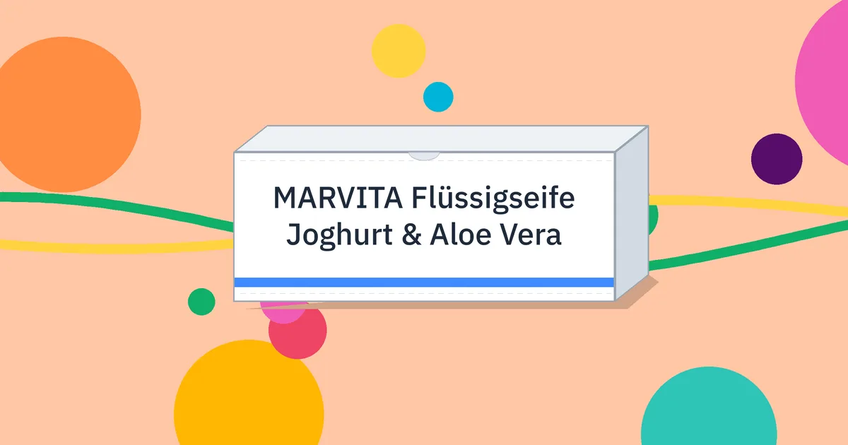Symbolbild: Packung mit der Aufschrift MARVITA Flüssigseife Joghurt & Aloe Vera (PZN 16758526) – Verfügbarkeit und Bezug in Apotheken in Frankfurt am Main