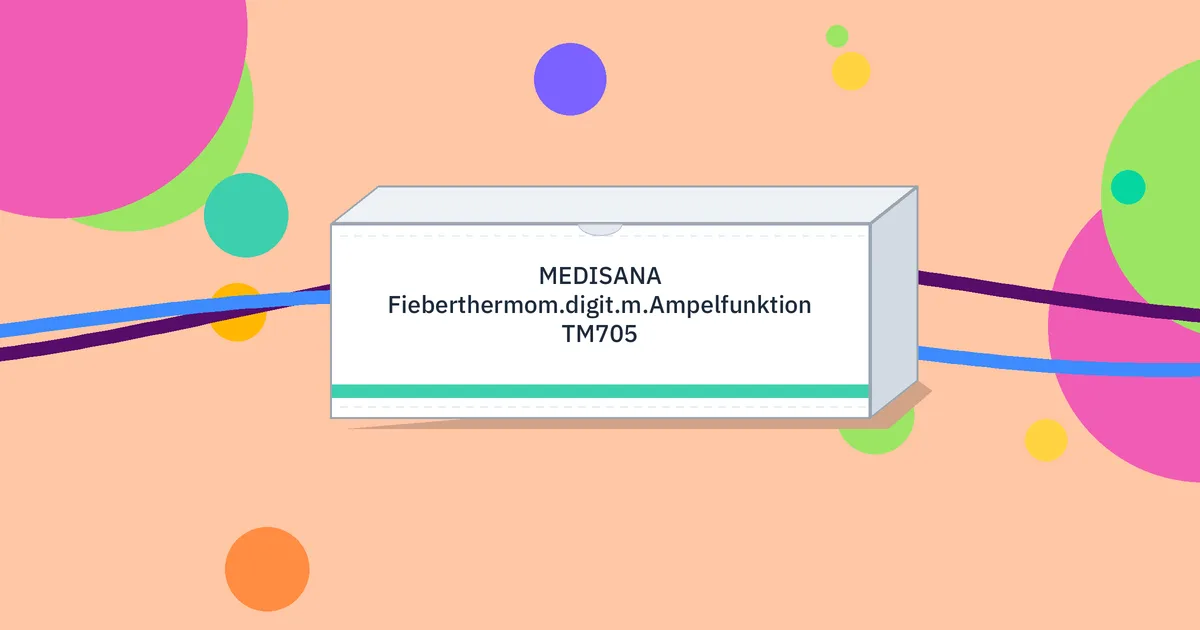 Symbolbild: Packung mit der Aufschrift MEDISANA Fieberthermom.digit.m.Ampelfunktion TM705 (PZN 19834759) – Verfügbarkeit und Bezug in Apotheken in Frankfurt am Main