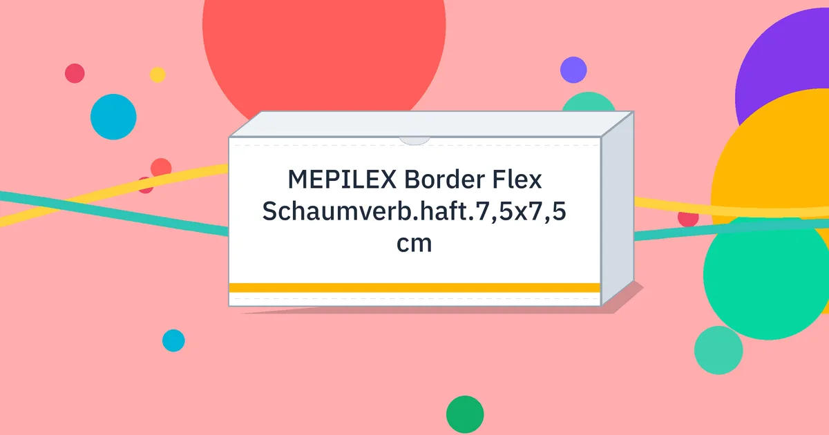 Symbolbild: Packung mit der Aufschrift MEPILEX Border Flex Schaumverb.haft.7,5x7,5 cm (PZN 12595984) – Verfügbarkeit und Bezug in Apotheken in Frankfurt am Main
