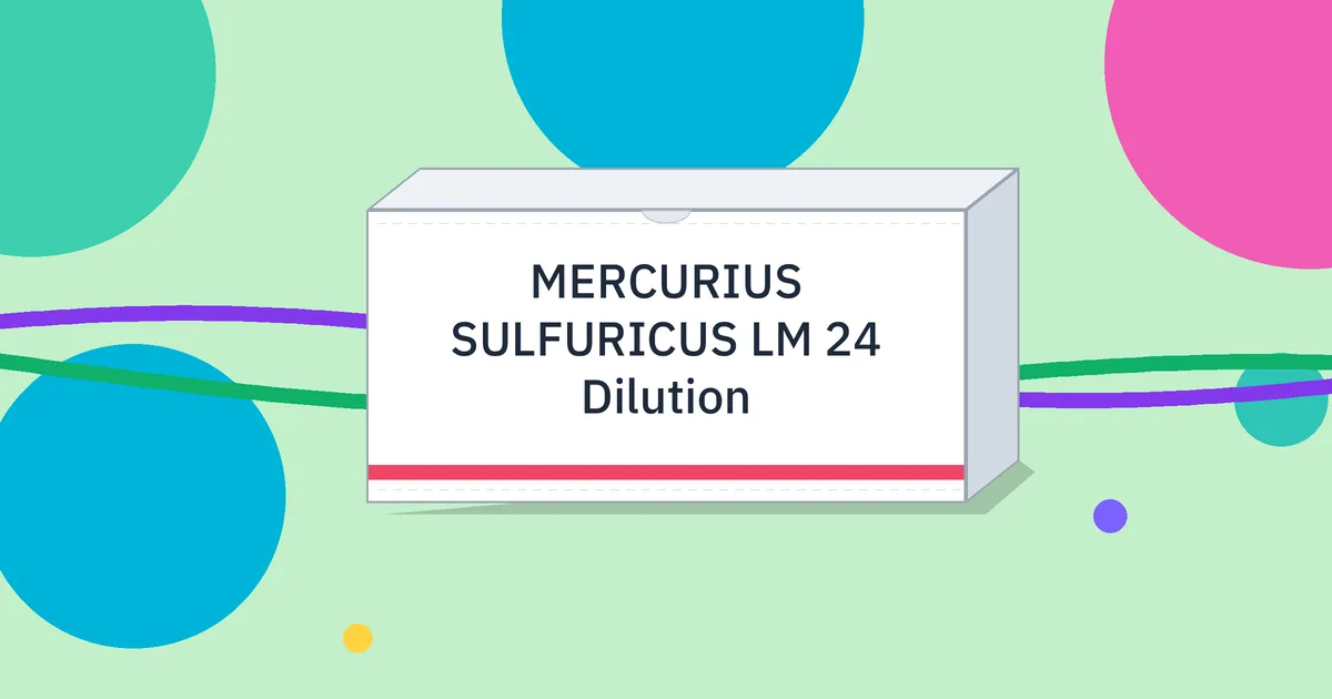 Symbolbild: Packung mit der Aufschrift MERCURIUS SULFURICUS LM 24 Dilution (PZN 12954673) – Verfügbarkeit und Bezug in Apotheken in Frankfurt am Main