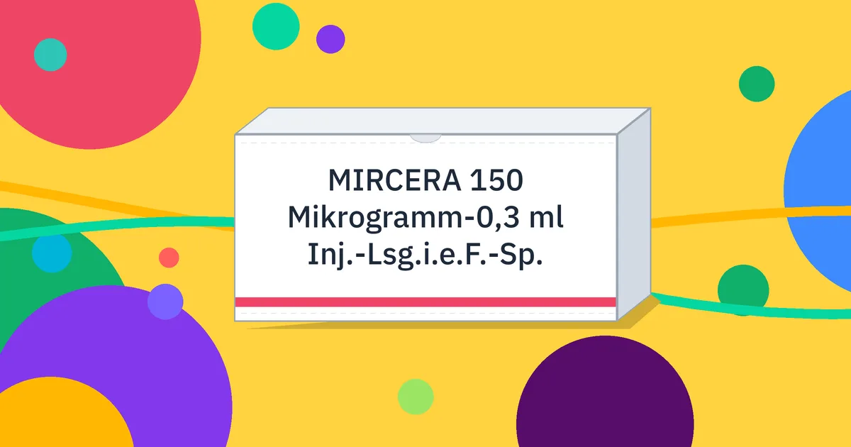 Symbolbild: Packung mit der Aufschrift MIRCERA 150 Mikrogramm-0,3 ml Inj.-Lsg.i.e.F.-Sp. (PZN 11073870) – Verfügbarkeit und Bezug in Apotheken in Frankfurt am Main