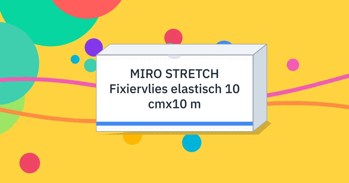 Symbolbild: Packung mit der Aufschrift MIRO STRETCH Fixiervlies elastisch 10 cmx10 m (PZN 06853749) – Verfügbarkeit und Bezug in Apotheken in Frankfurt am Main